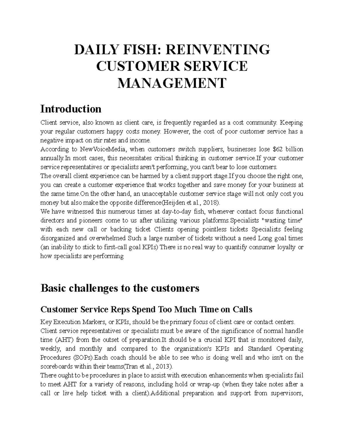 Dailyfish Reinventing Customer Service Management - DAILY FISH ...