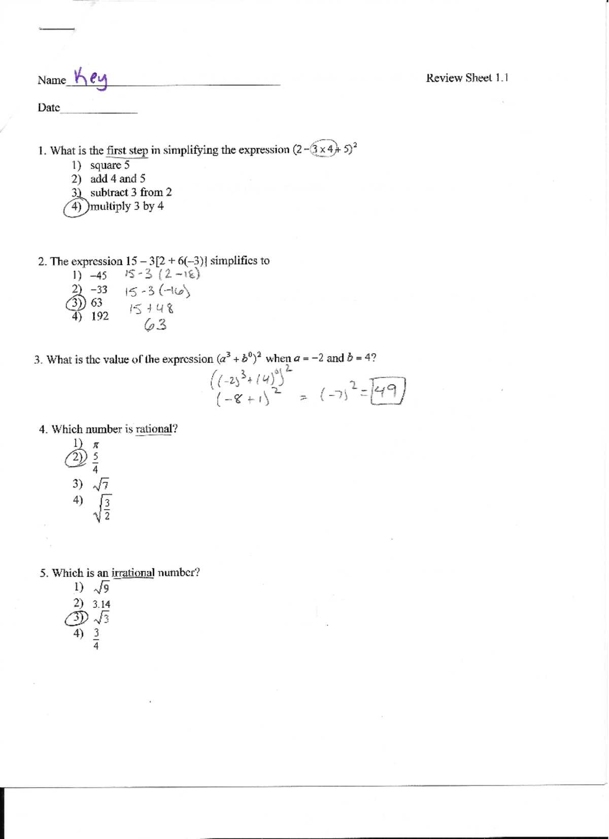 Review+Sheet+1 1+Answer+Key - Name Key Review Sheet 1 Date 1. What is ...