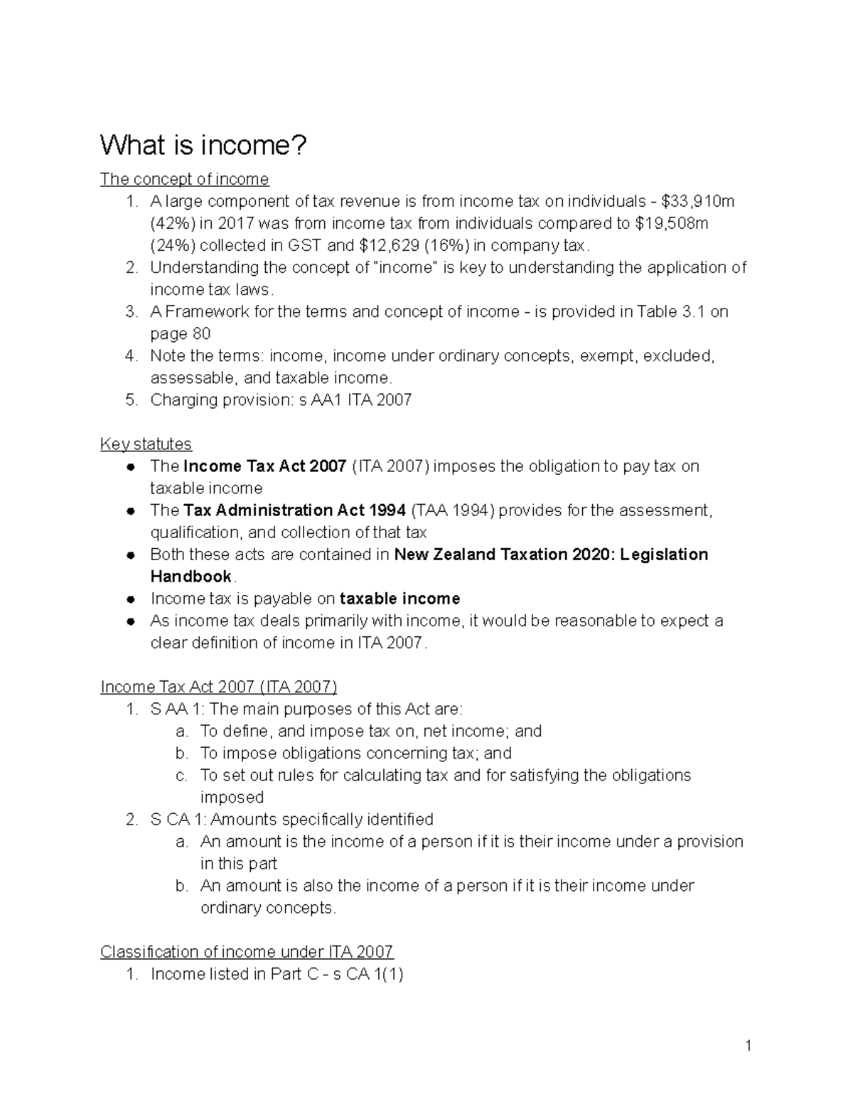 ACCT 604 Week 2 - The Concept of Income Source and Residence - What is ...