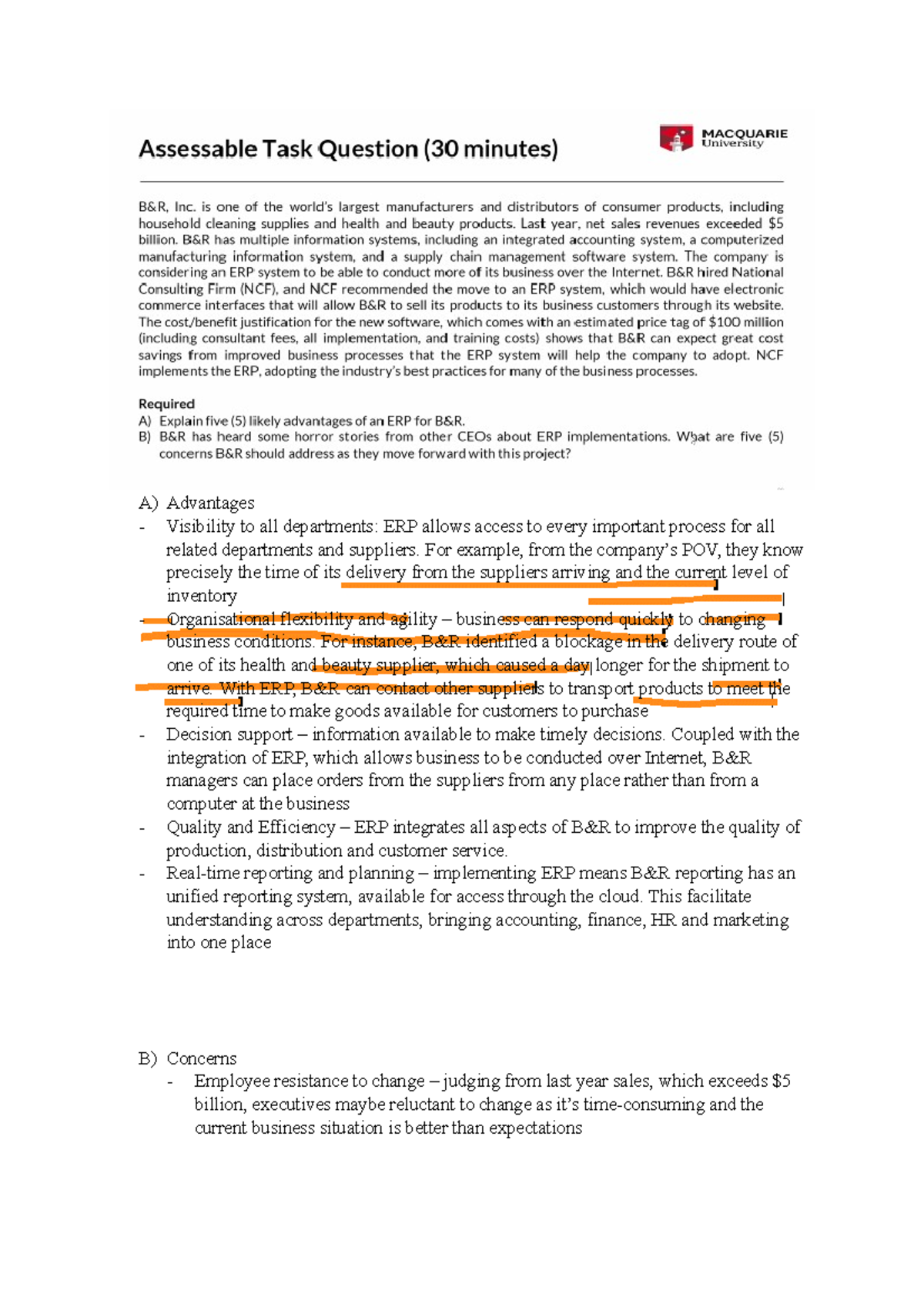 30-minute assignment in tutorials, W3 - ACCG250 - MQ - Studocu