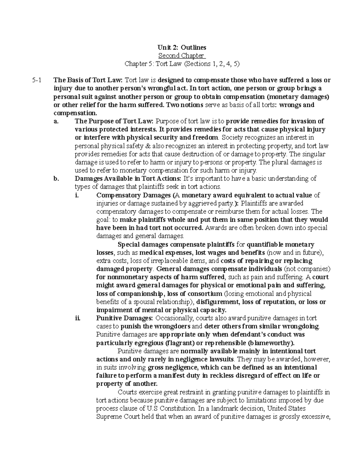 Chapter 5 Tort Law - Allison Jarrell Fall 2021 MindTap - Unit 2 ...