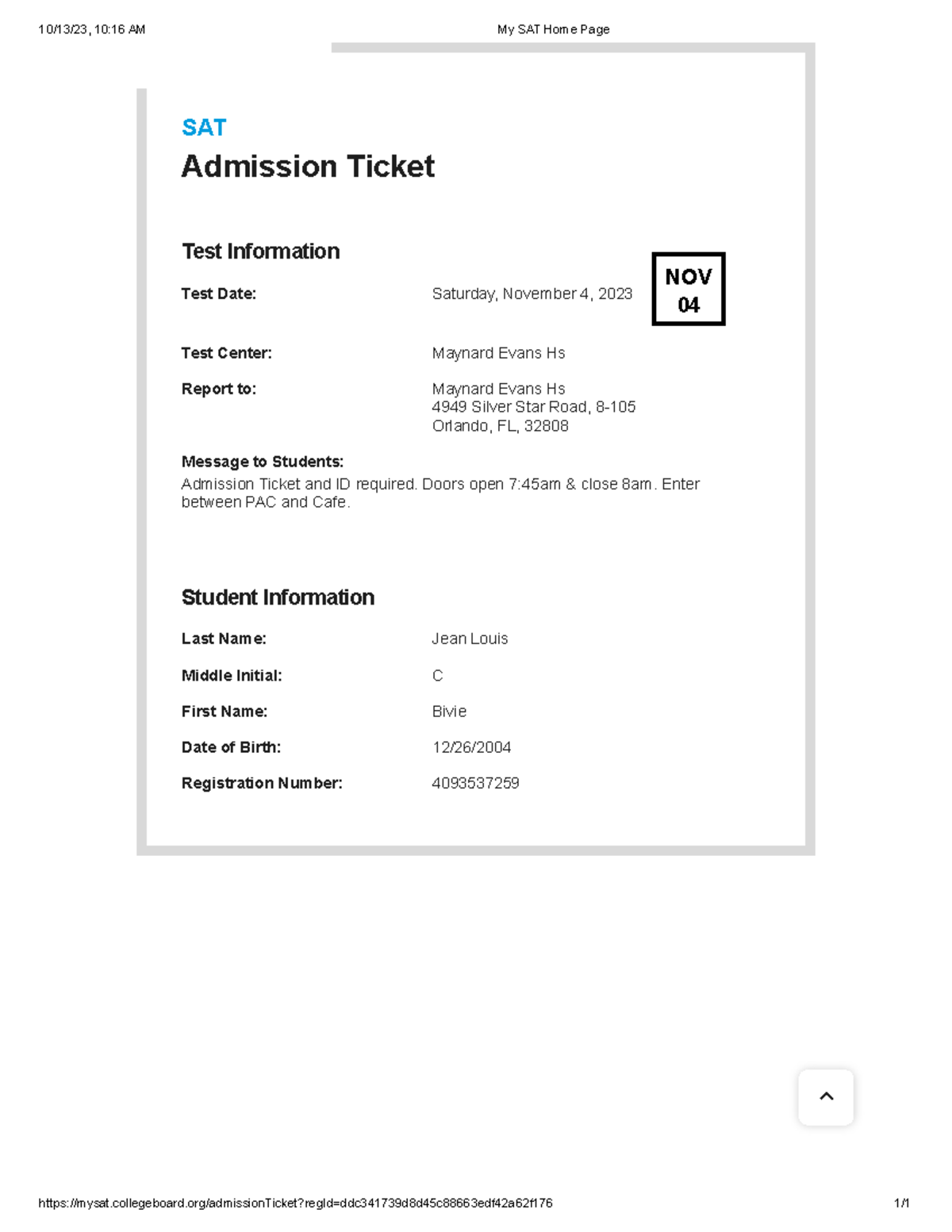 My SAT Home Page - dfghjkl - 10/13/23, 10:16 AM My SAT Home Page - Studocu