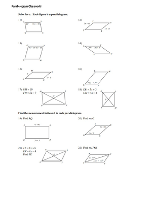 6-2 Notes - 6-2 Properties of Parallelograms Parallelogram – A ...