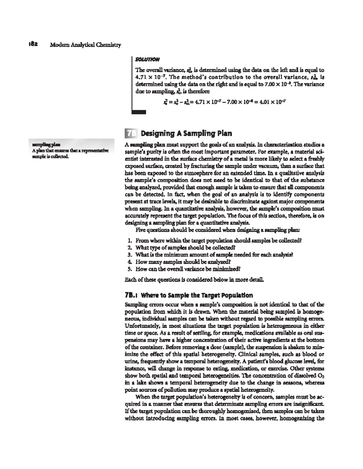 Designing A Sampling Plan - Analytical Chemistry - Studocu