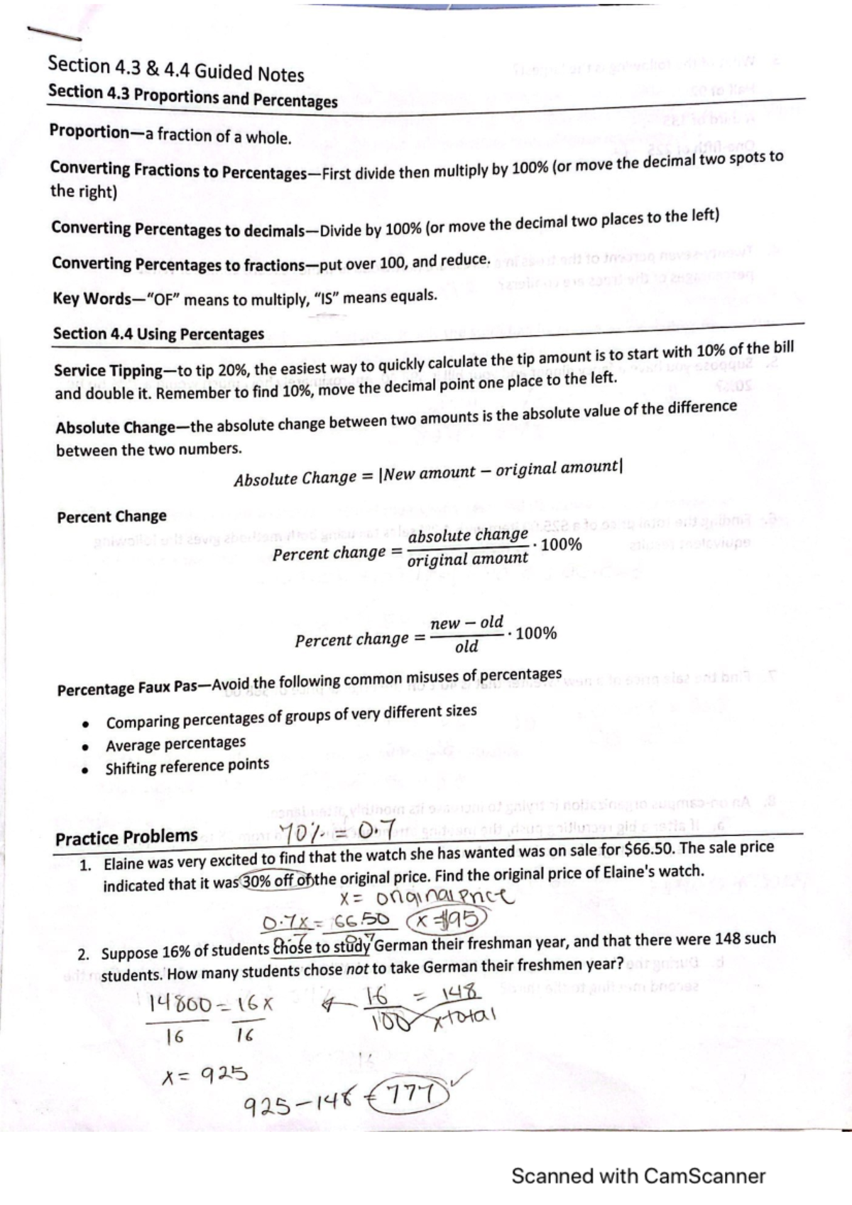4.3 and 4.4 guided notes part 1 - Section 4 4 Guided Notes Section 4 ...