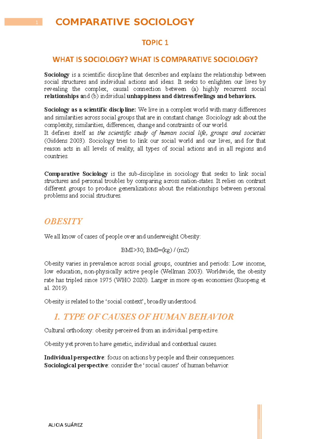 Topic 1 - What is sociology - TOPIC 1 WHAT IS SOCIOLOGY? WHAT IS ...