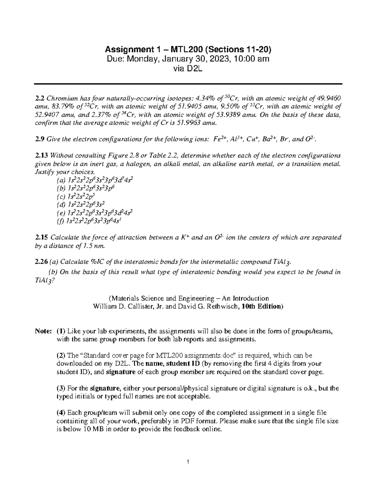Assignment 1-MTL200(11-20)-Due on Jan30-2023 - 1 Assignment 1 – MTL200 (Sections 11-20) Due ...