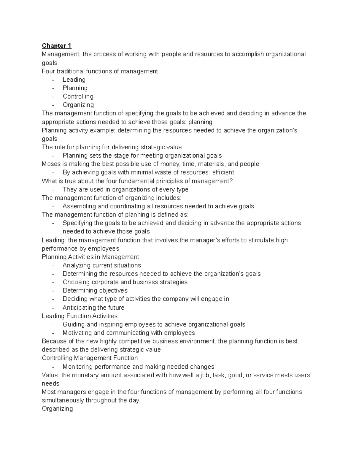 Business 310 Notes - Chapter 1 All Concepts for BUSI 310 - Chapter 1 ...
