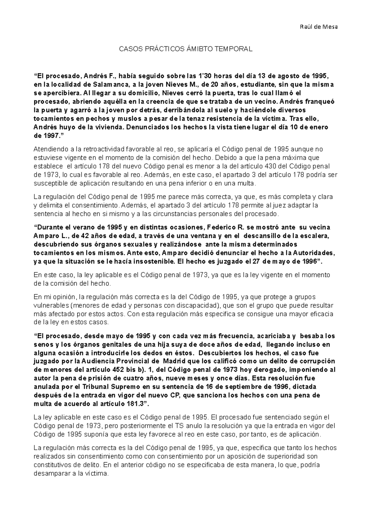 CASO Práctico Ámbito Temporal - Raúl de Mesa CASOS PRÁCTICOS ÁMIBTO ...