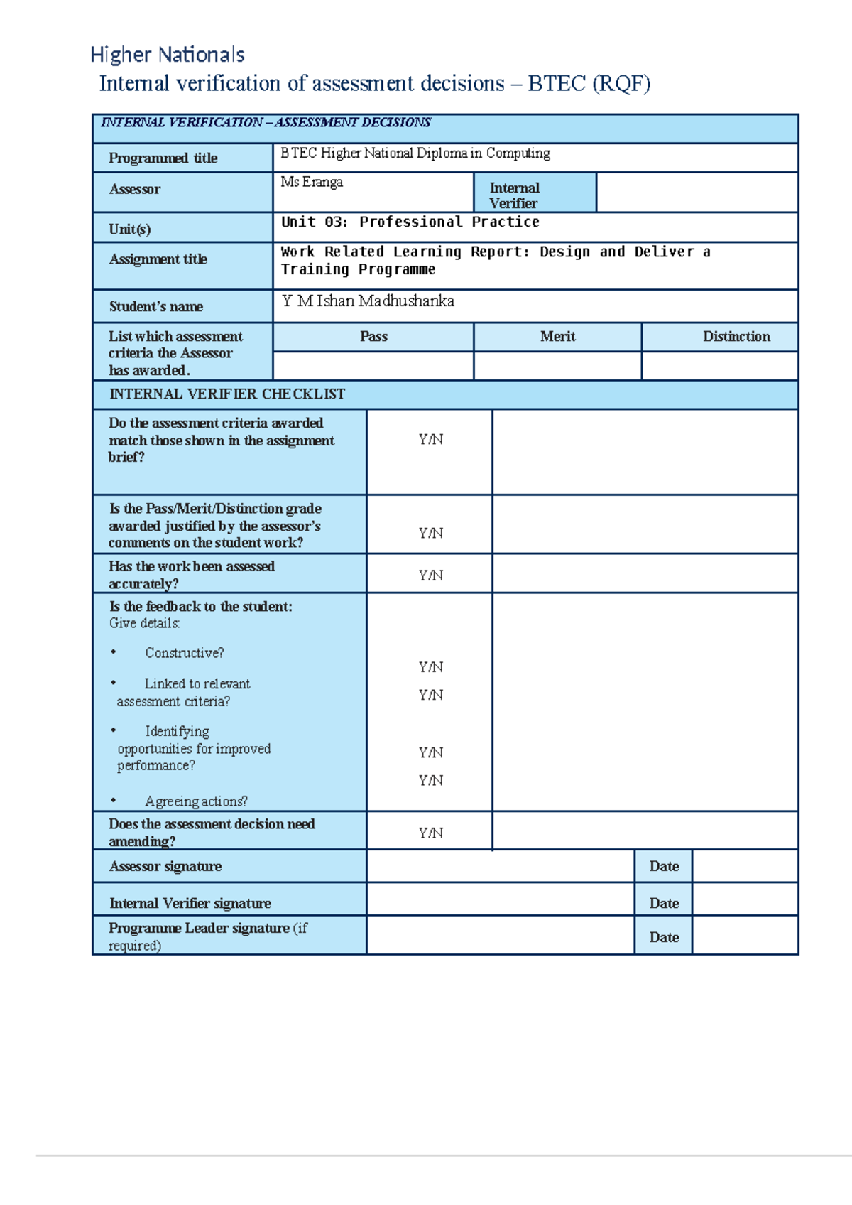 Unit 03 - Professional Practice - Ishan Madhushanka COLA-067966 ...