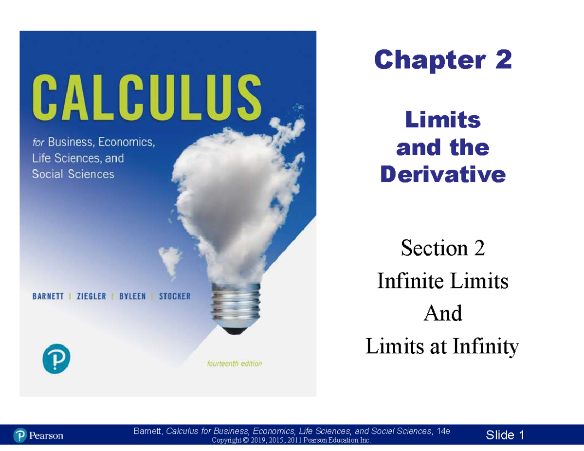 Infinite limits notes - 11 Barnett, Calculus for Business, Economics ...