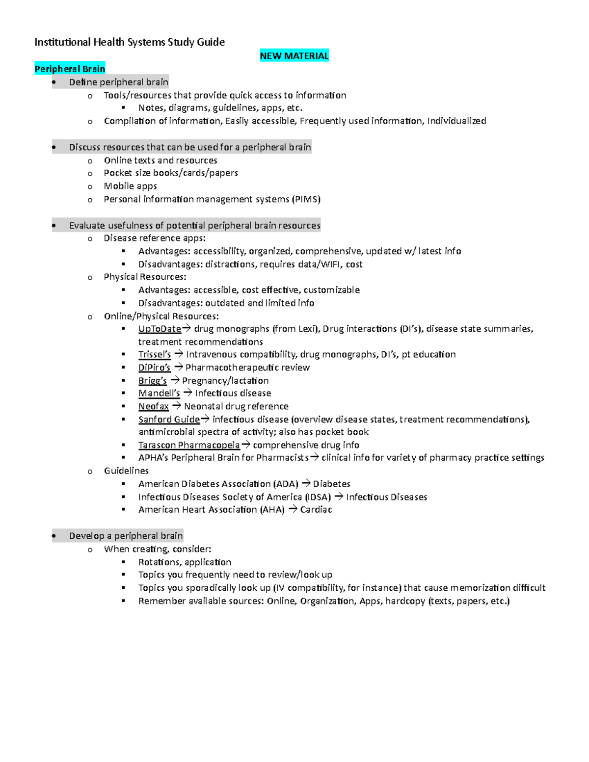 HSPP Final SG - NEW MATERIAL Peripheral Brain - Define peripheral brain ...