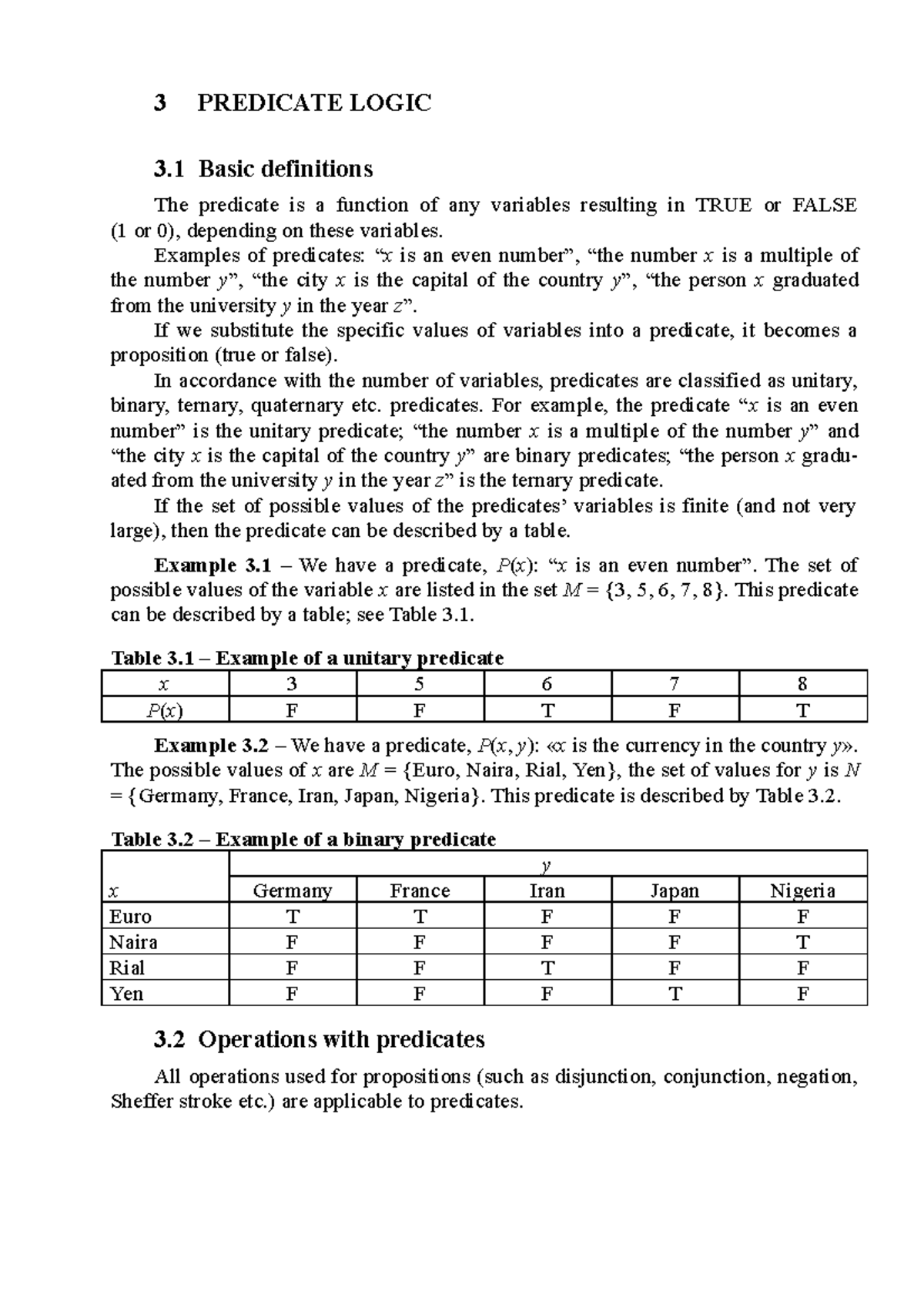 MMIP 1 3 predicates - test - 3 PREDICATE LOGIC 3 Basic definitions The ...