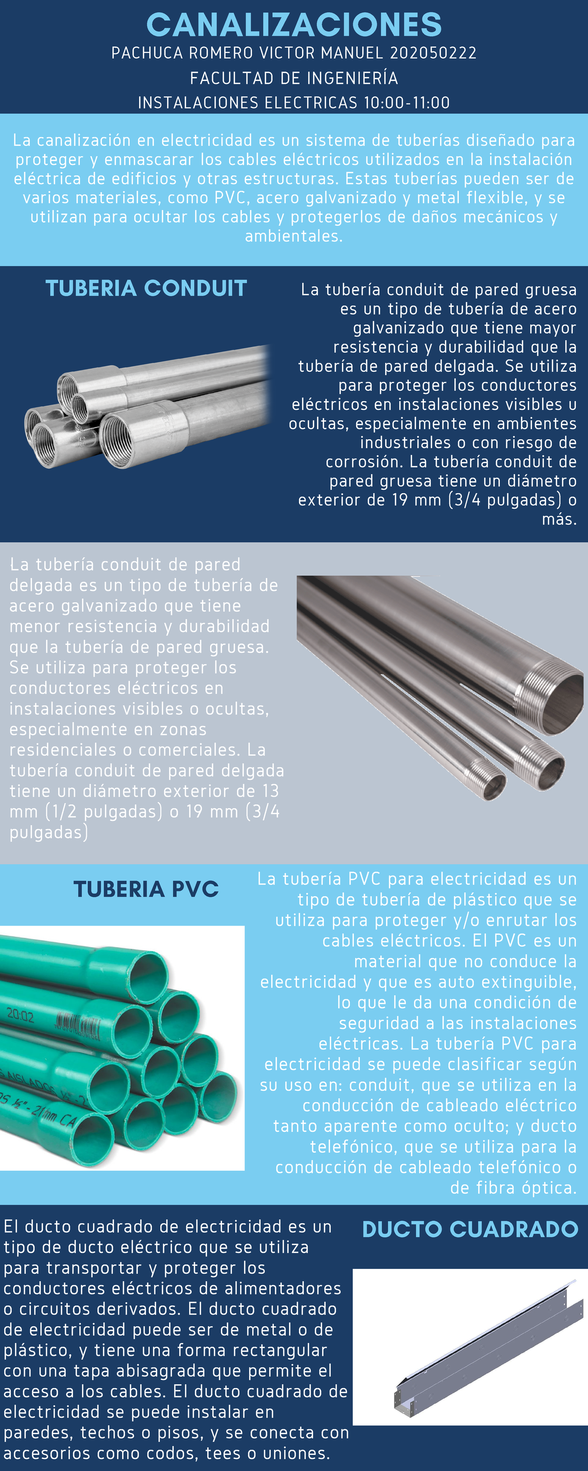 Canalizaciones electricas - CANALIZACIONES PACHUCA ROMERO VICTOR MANUEL 202050222 FACULTAD DE ...