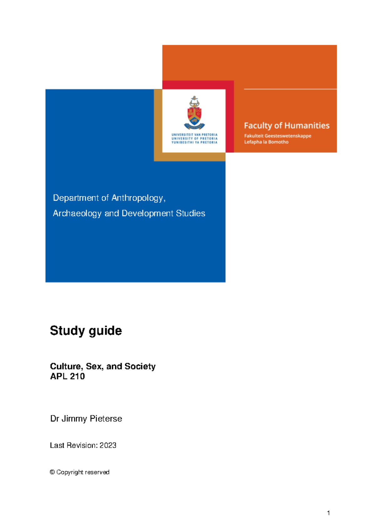 APL 210 Study Guide 2023 - Study guide Culture, Sex, and Society APL ...