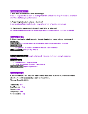 Logic of Everyday Reasoning - Homework 11 - Exercise 4: 1, 2, 5, 6, 7 ...