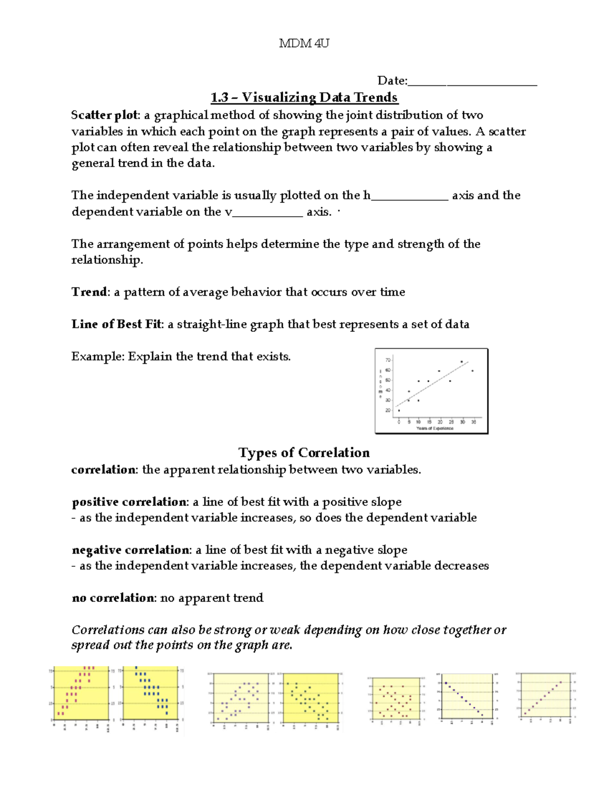 1.3 - Copy - ree - MDM 4U Date:____________________ 1. 3 – Visualizing ...