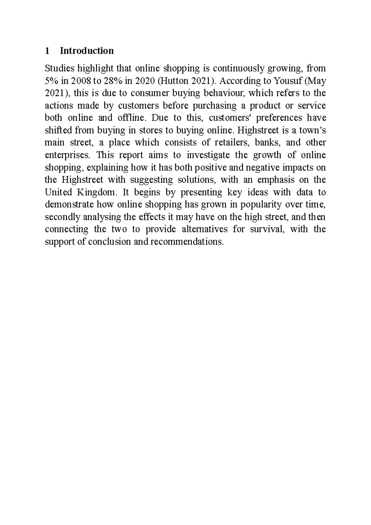 Introduction draft - Report Writing - 1 Introduction Studies highlight ...