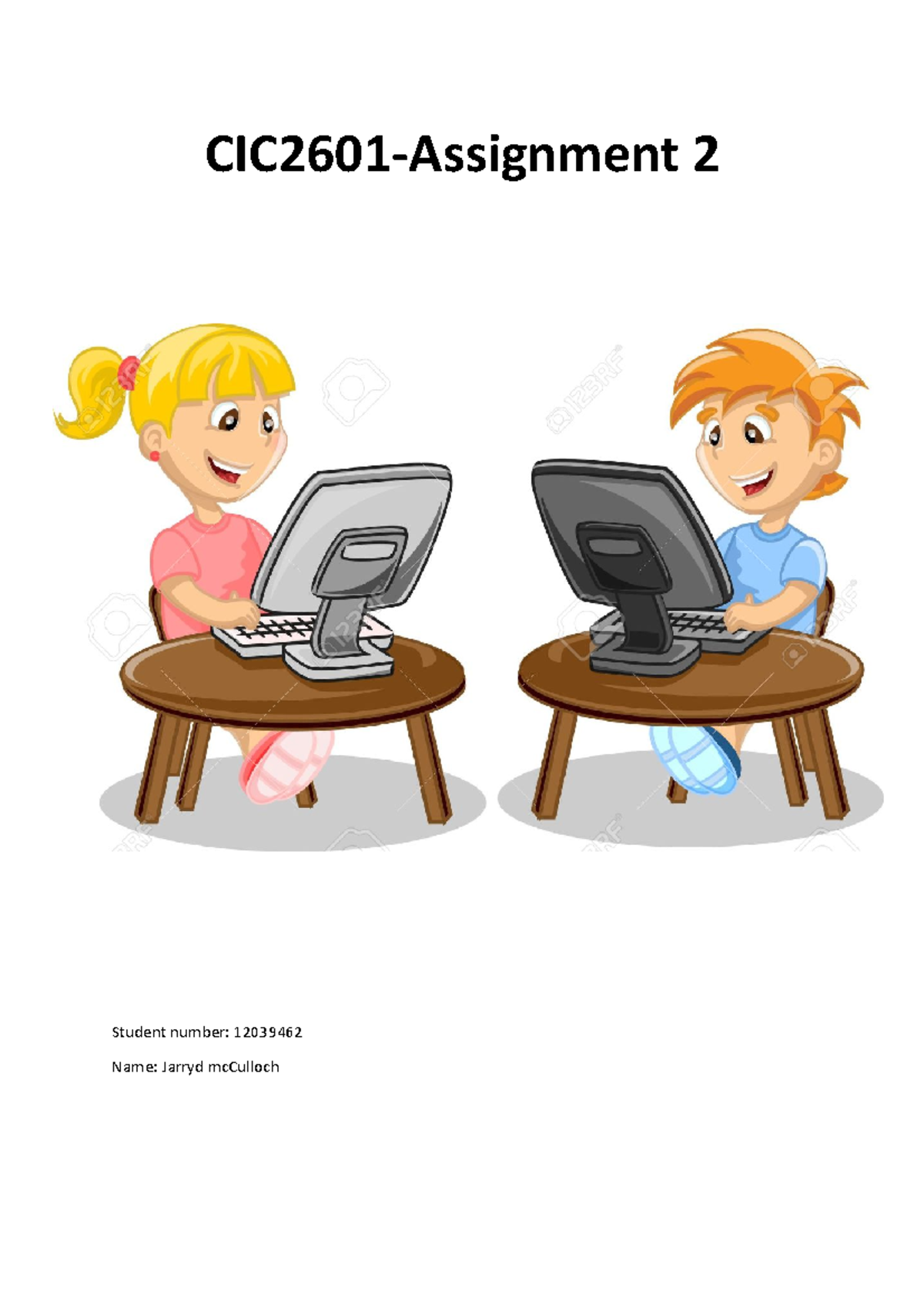 Computer integration in the classroom assignment 2 - Student number ...