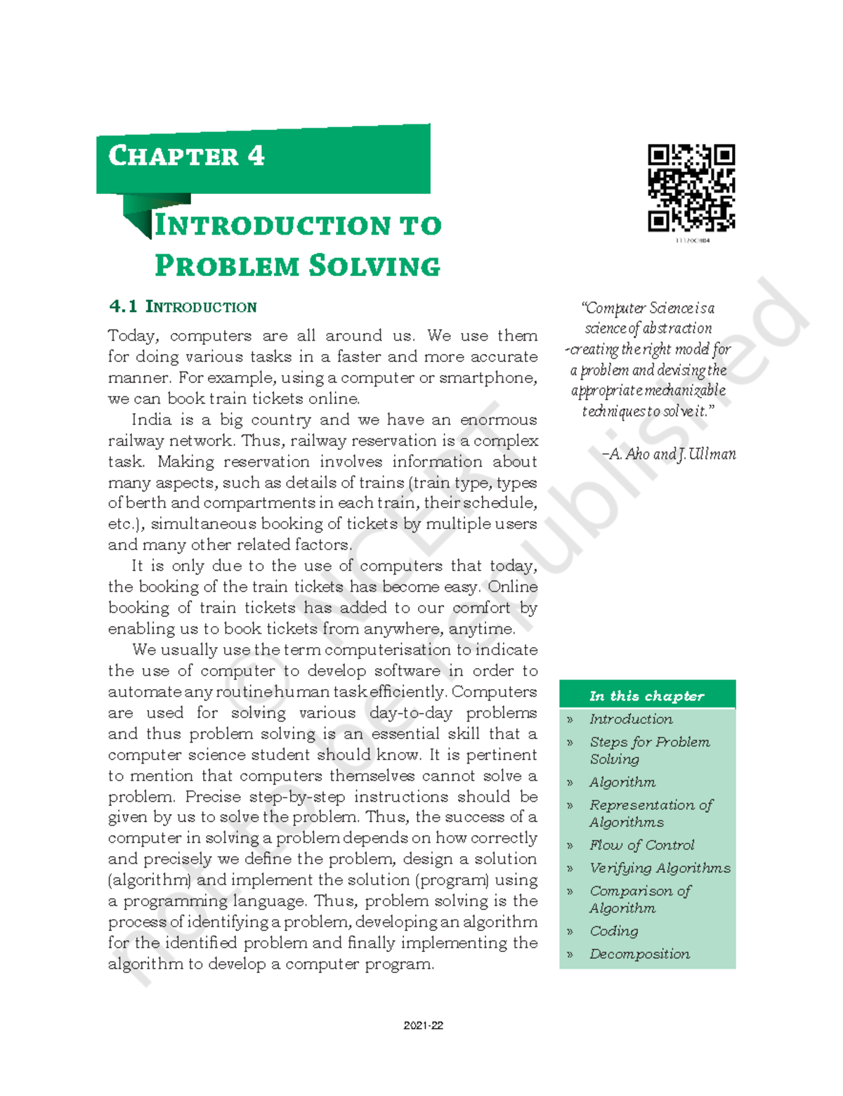 2299-373 - Algorithm abd flowchart - “Computer Science is a science of ...