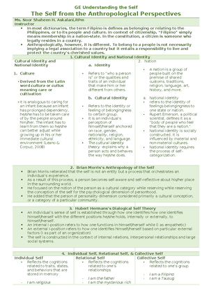 UST EXAM Final Examination - UNDERSTANDING THE SELF FINAL EXAMINATION ...