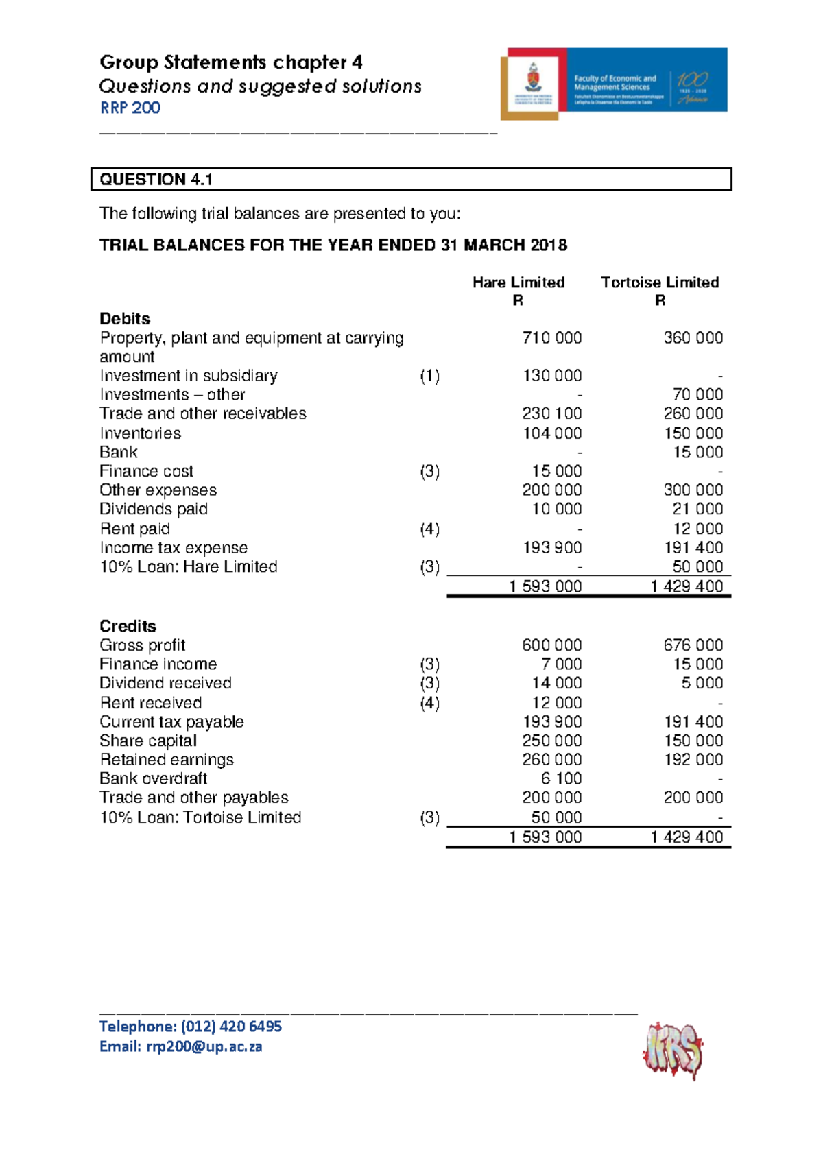 Chapter 4 Questions and Solutions - Group Statements chapter 4 Questions and suggested solutions ...
