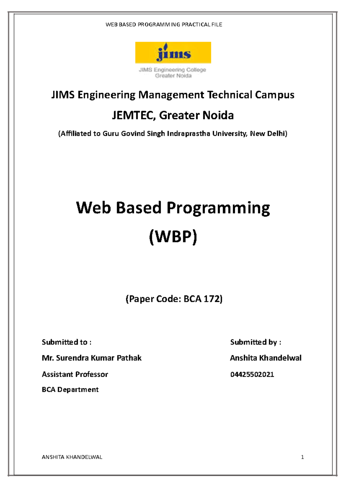 Anshita WBP file - FGFHMFGBCVDFGNH - JIMS Engineering Management ...