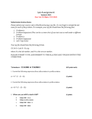 Lab 9 - Lab over Queues and Trees - CS 2413 - Lab 8 a) Priority Queue ...
