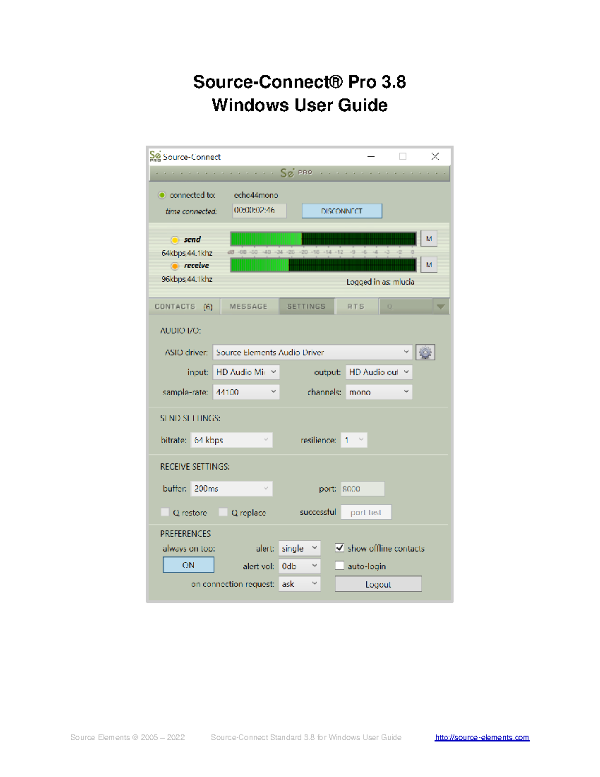 Source-Connect+Pro+3 - Source-Connect® Pro 3. Windows User Guide Source-Connect® Pro 3 for ...