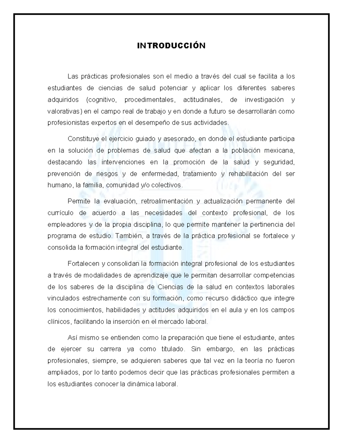 Introduccion practicario - INTRODUCCIÓN Las prácticas profesionales son ...