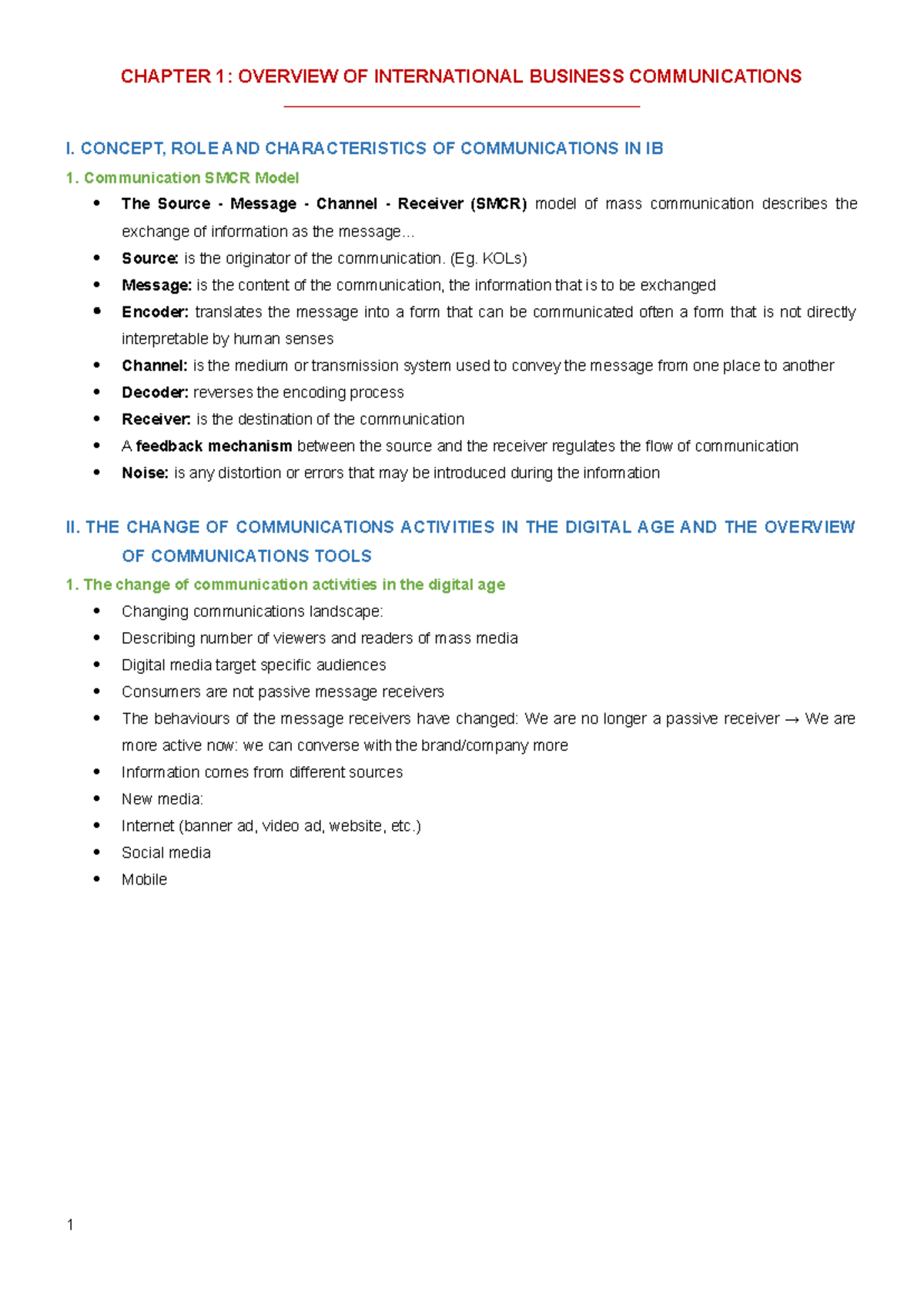 Database (TINH313) - CHAPTER 1: OVERVIEW OF INTERNATIONAL BUSINESS ...