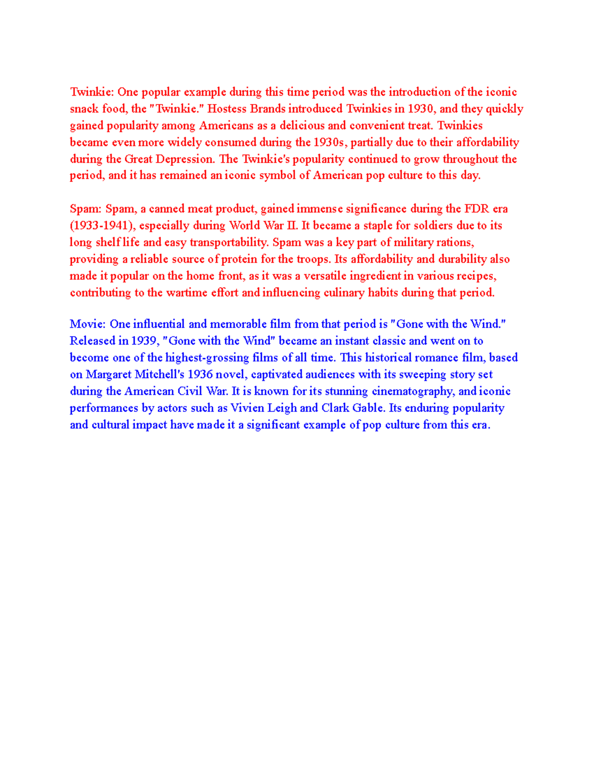 Copy of Script FDR 1933-1941 - Google Docs - Twinkie: One popular ...