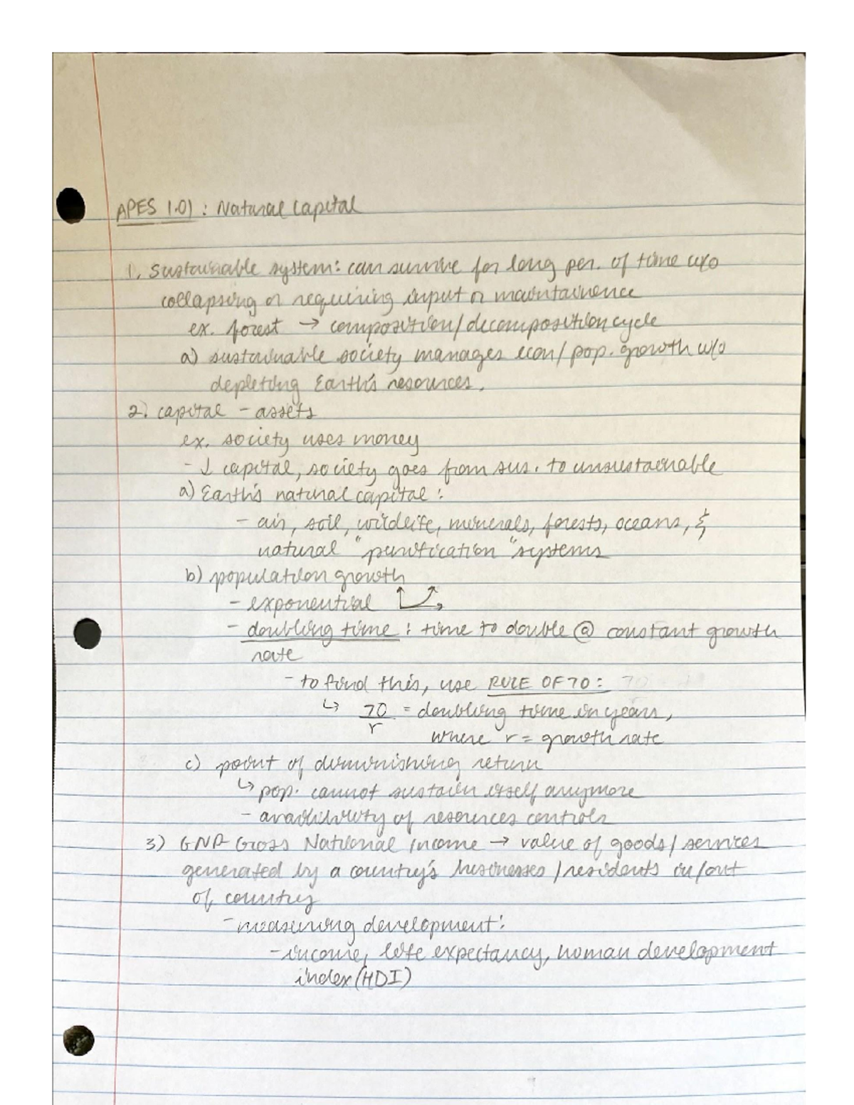 APES Notes U 1 - Studocu