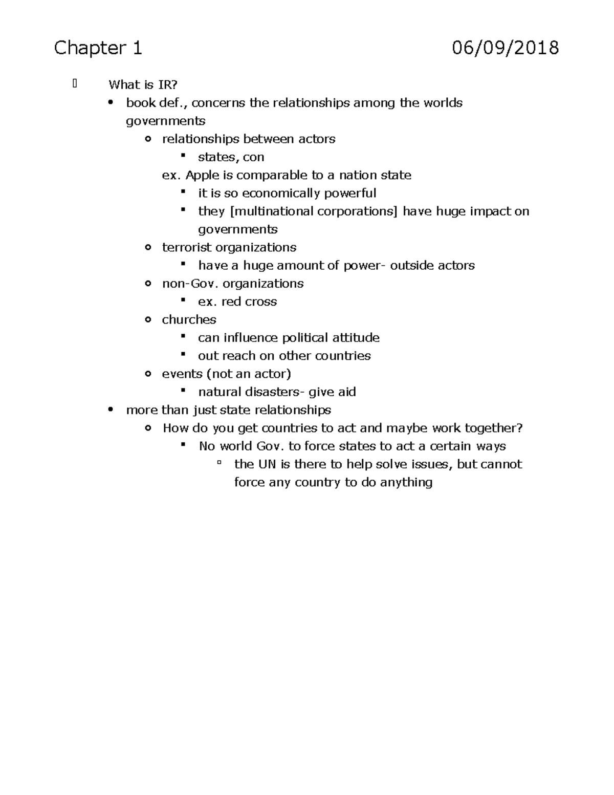 Intro to IR Week 1-7 - Lecture notes 1-14 - Chapter 1 06/09/ What is IR ...
