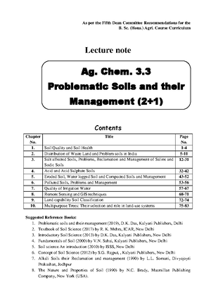 Soil affected problems, reclamation and solutions - Chapter - 3 Salt ...