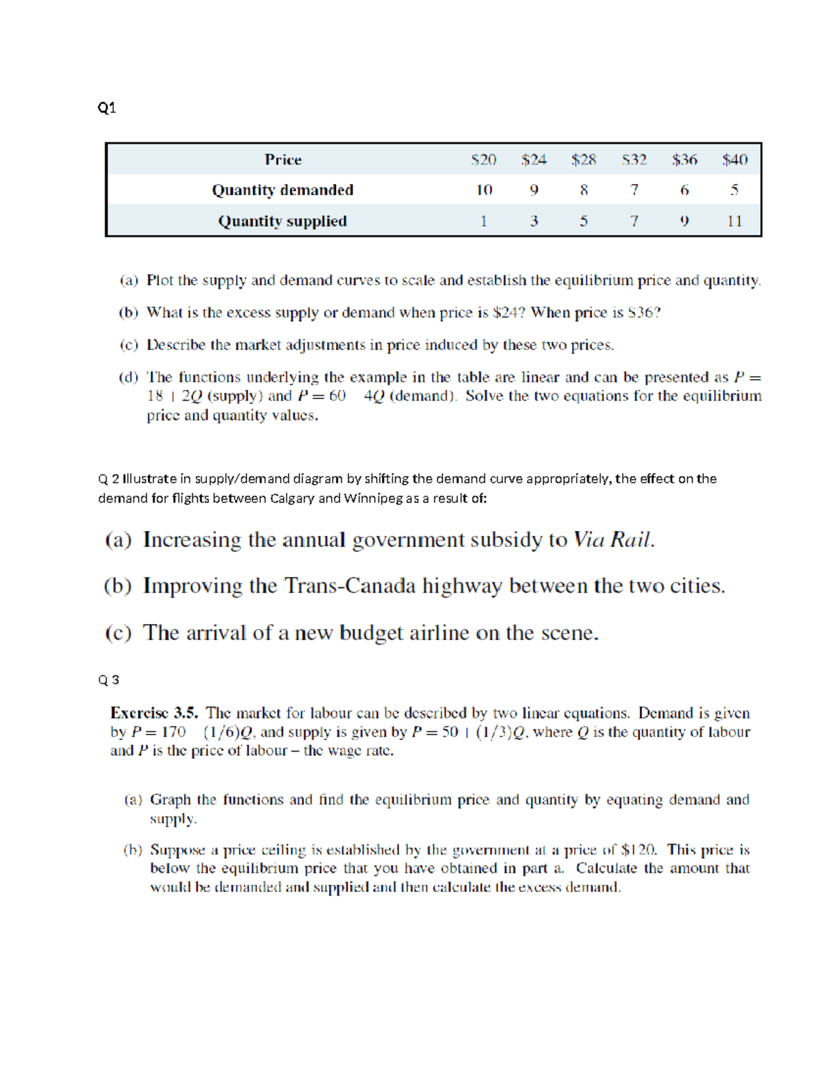 Chapter 3 Problem - note - ENGR 201 - Q Q 2 Illustrate in supply/demand diagram by shifting the ...