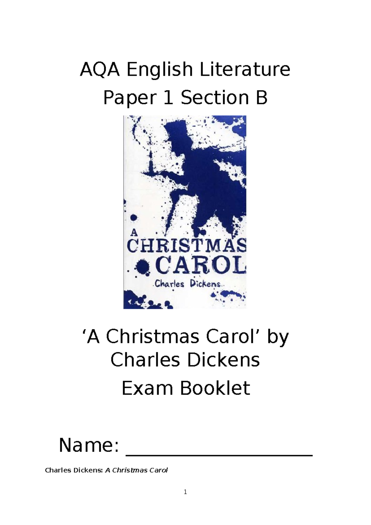 CC-3.-A-Christmas-Carol-exam-questions - AQA English Literature Paper 1 Section B ‘A Christmas ...