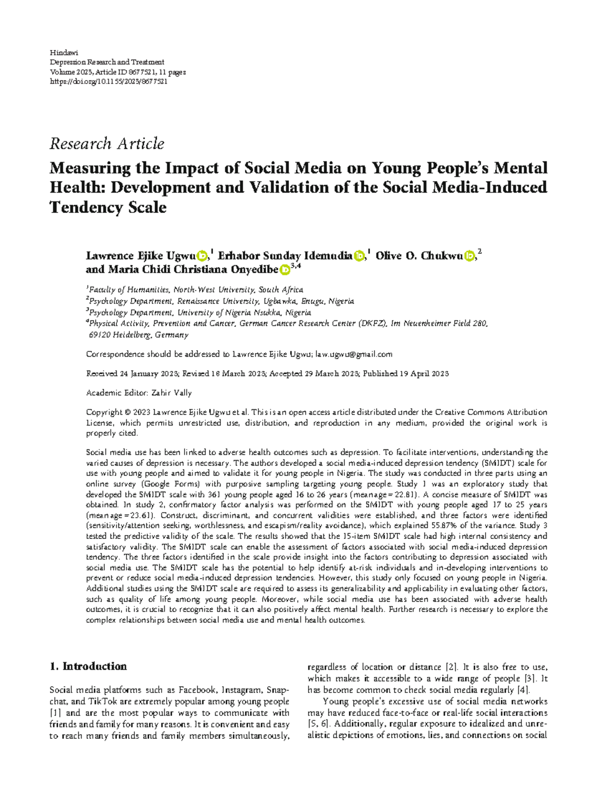 Measuring the Impact of Social - Research Article Measuring the Impact ...