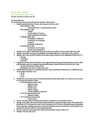 Lab 30-A23 - Eye Dissection guide and how to - STRUCTURES – Block 4 Lab ...