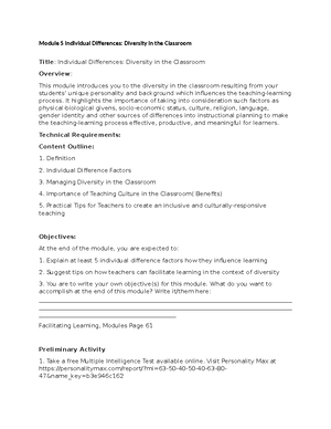 Module 2 Foundation of Special and Inclusive Education - Module 2 ...