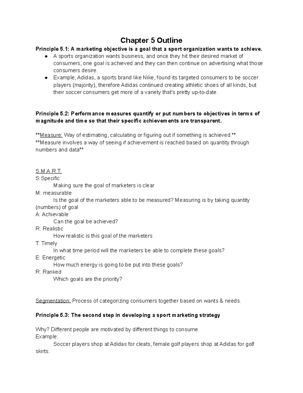 Ch. 5 outline Olivia vargas - Chapter 5 Outline Principle 5: A ...