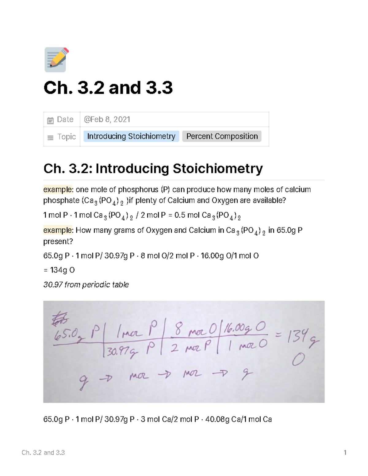Ch. 3 - Lecture notes Ch. 3.2-3.3 - Ch. 3 and 3 1 📝 Ch. 3 and 3. Date ...