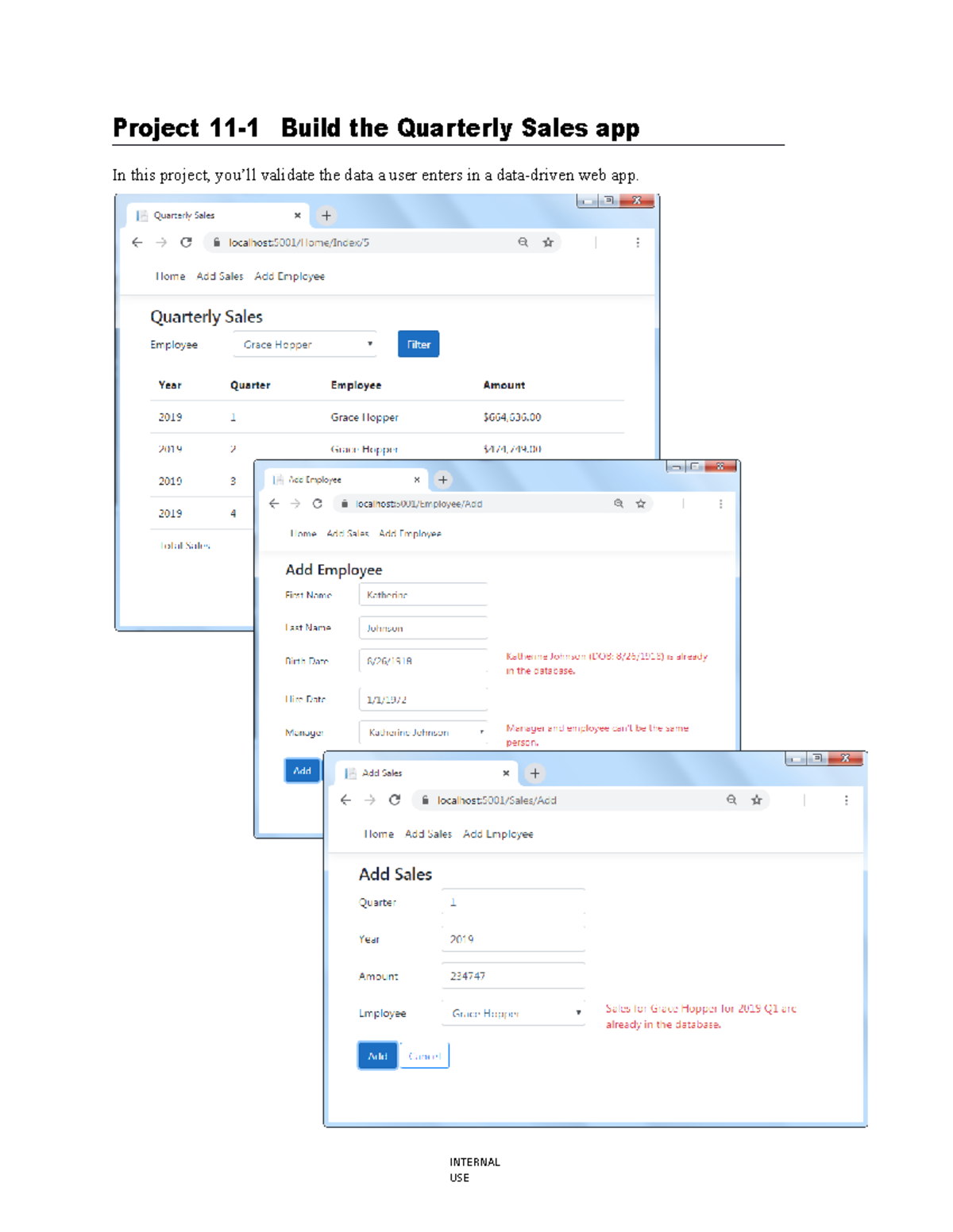 Assignment 3 Instructions - Project 11-1 Build the Quarterly Sales app ...