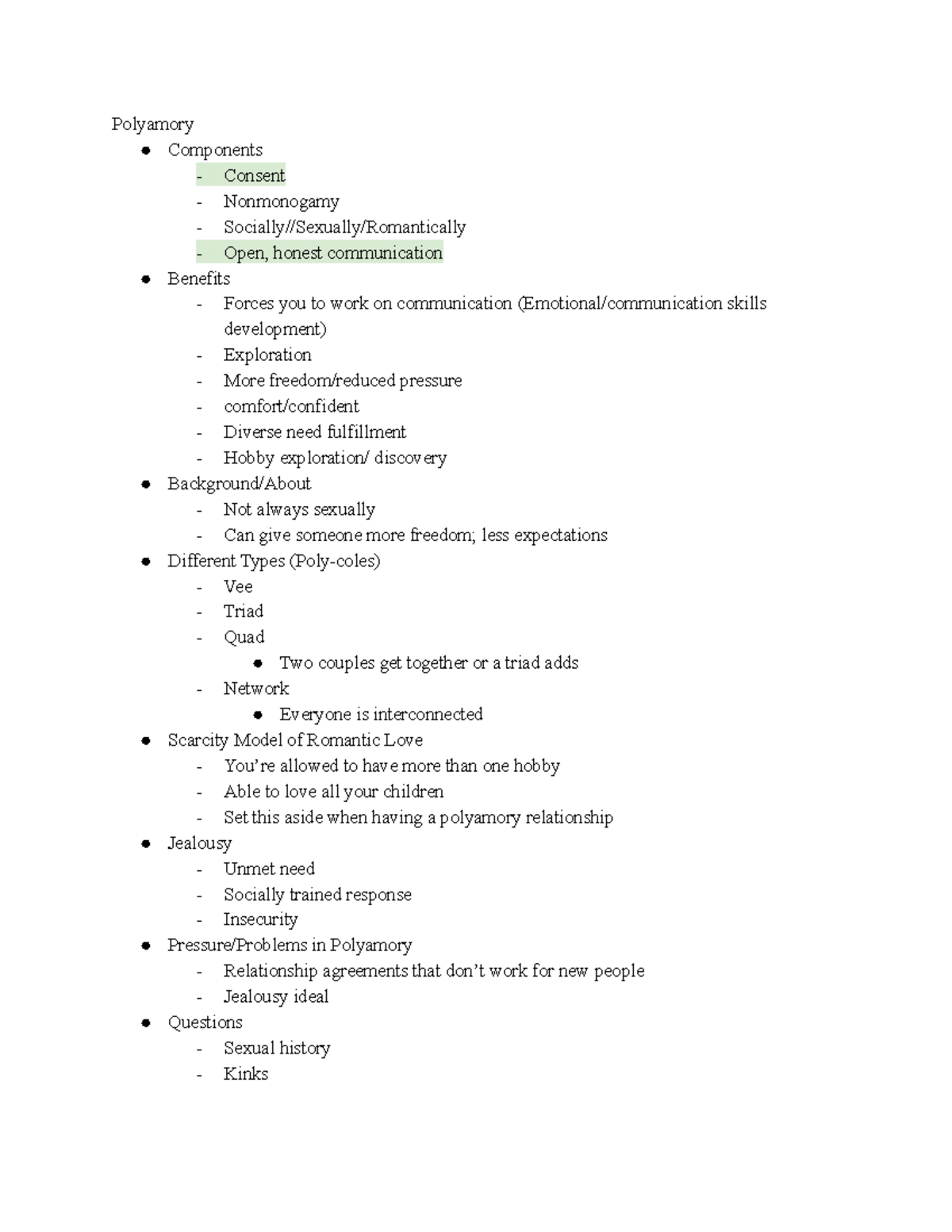 Polyamory - Notes on different types of relationships - Polyamory ...