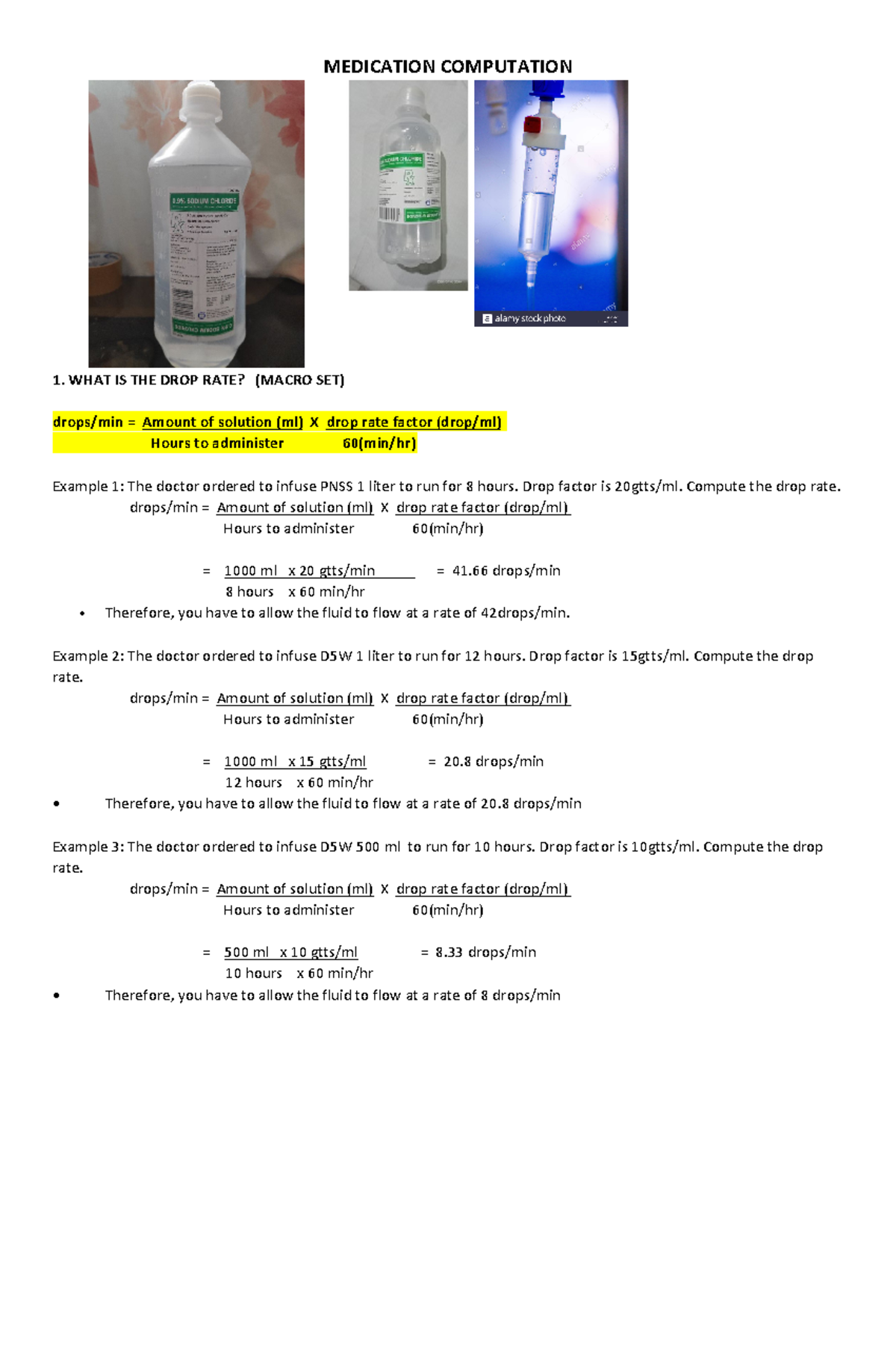 PDF document 3 - It’s all about MID 100 - MEDICATION COMPUTATION 1 ...