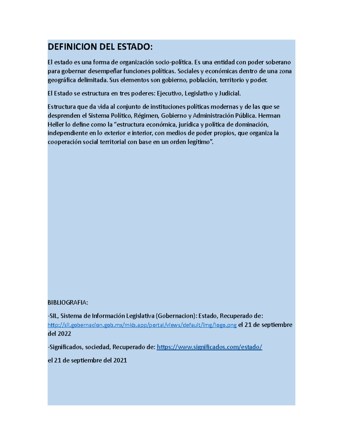 Definicion DEL Estado - DEFINICION DEL ESTADO: El estado es una forma ...