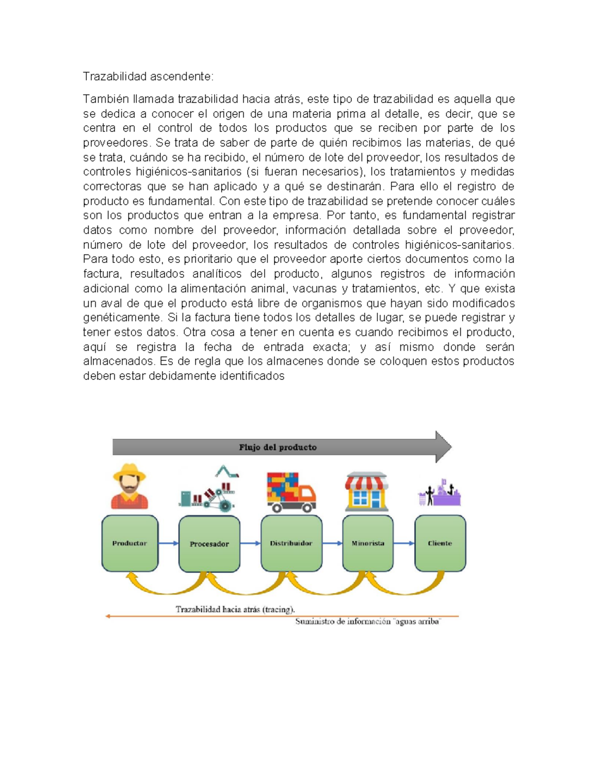 Trazabilidad-ascendente - Trazabilidad ascendente: También llamada ...
