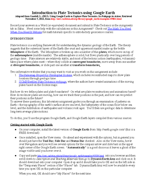 Geo 111 Lab 2 - geology lab - Lab #2 Exercises Access the Virtual ...