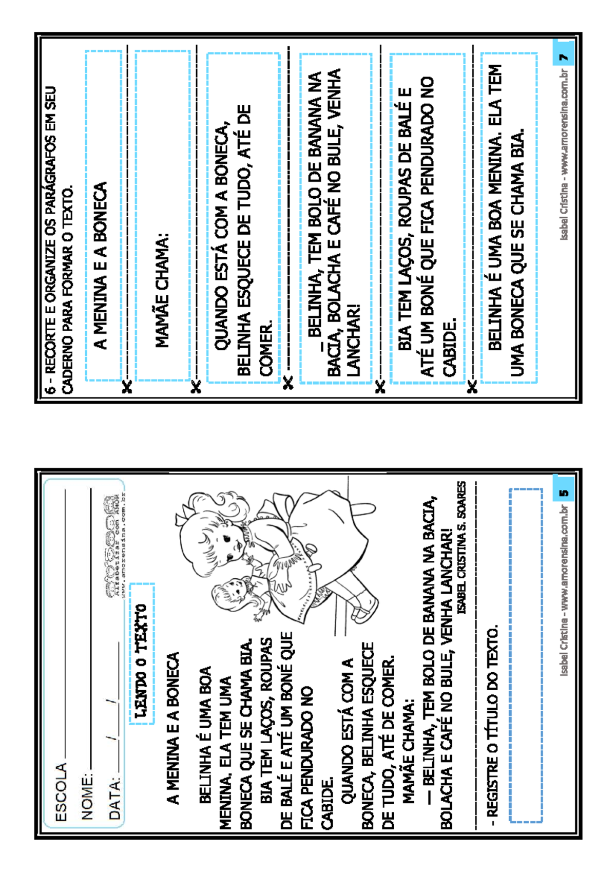 Texto Fatiado - ajuda na leitura - educação infantil - Studocu