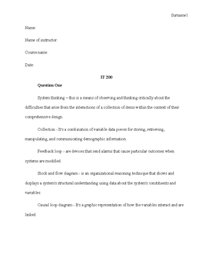 Module 1 Assignment - Module 1 assignment 1 Module 1 systems thinking ...